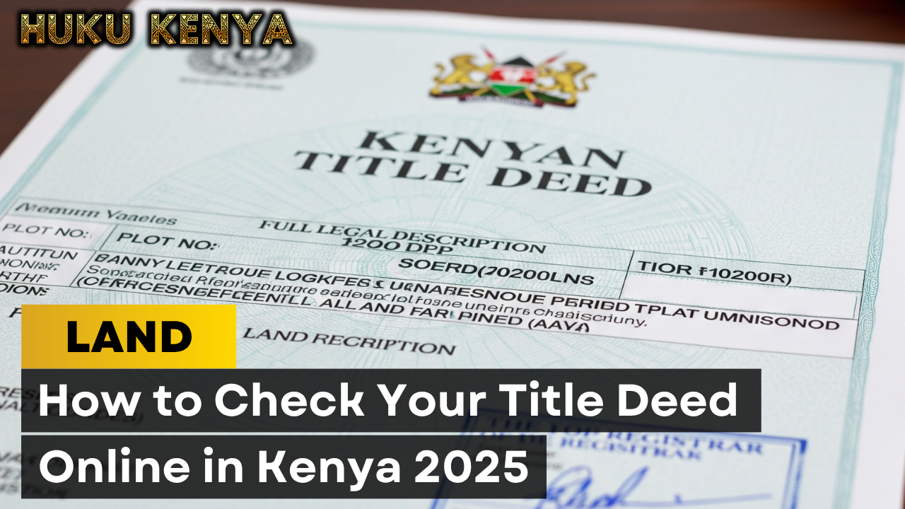 How to Check Your Title Deed Online in Kenya 2025 – Huku Kenya